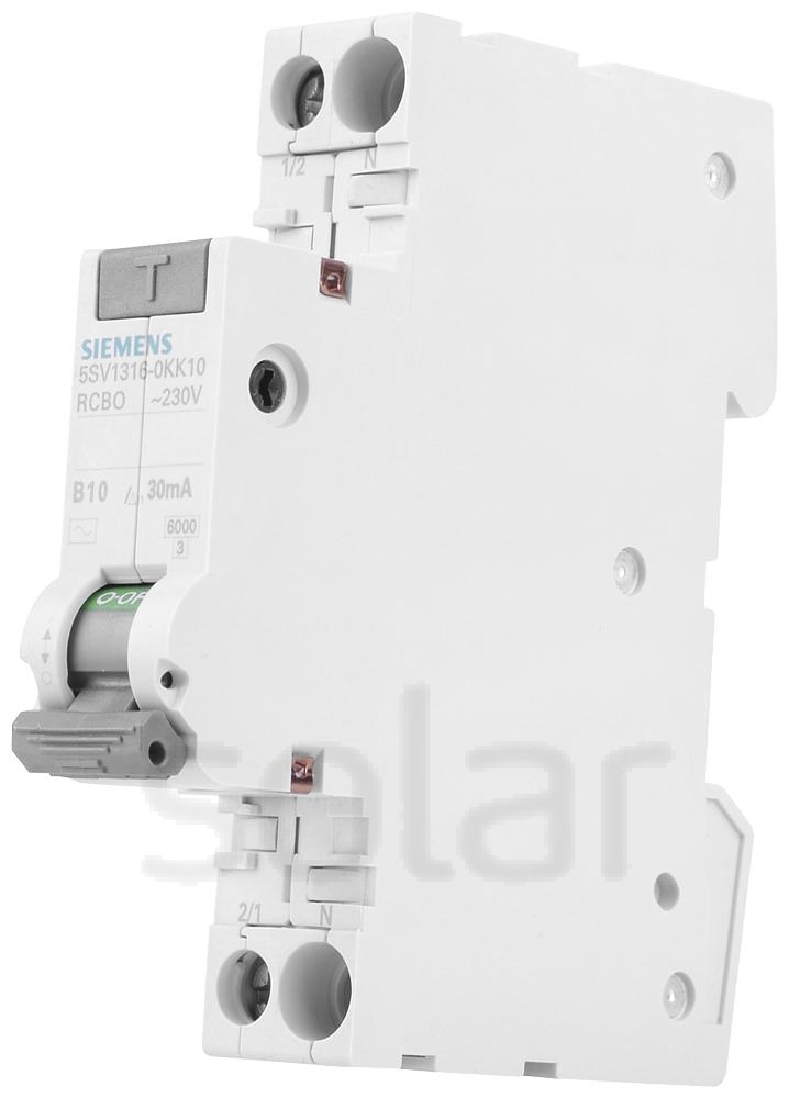 WYŁĄCZNIK KOMBINOWANY RCBO. 1 MODUŁOWY. TYP AC. 30MA. 6KA. 1+N. B10A