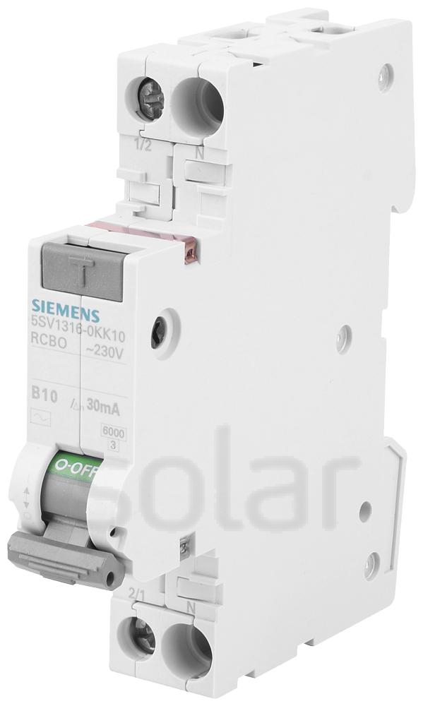 Wyłącznik różnicowo-nadprądowy 2P B10A 6kA 0.03A typ AC 5SV1316-0KK10