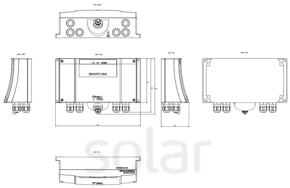 SIMATIC HMI CONNECTION BOX ADVANCED FOR MOBILE PANELS. MOUNTED ON WALL ...